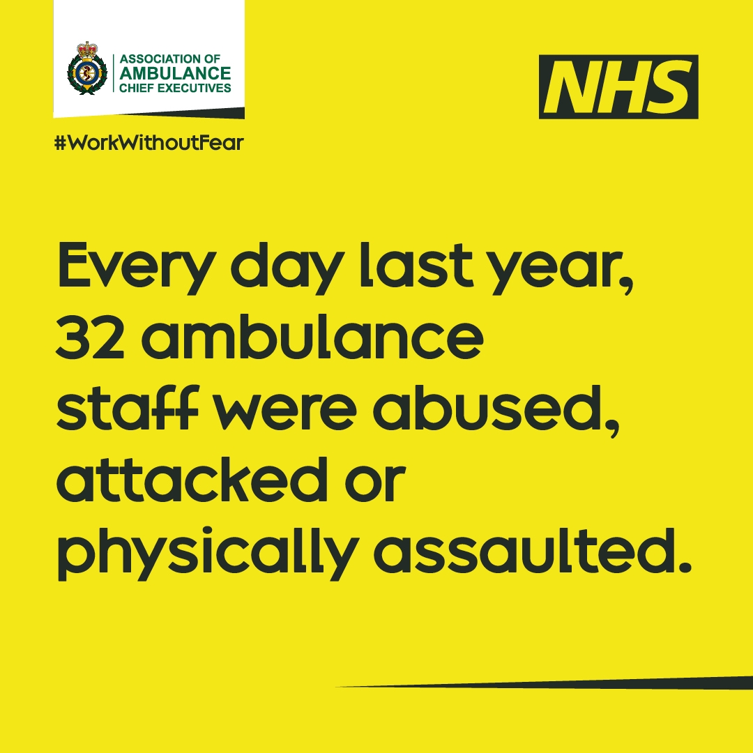 NHS ambulance staff who have suffered violence and aggression issue ...